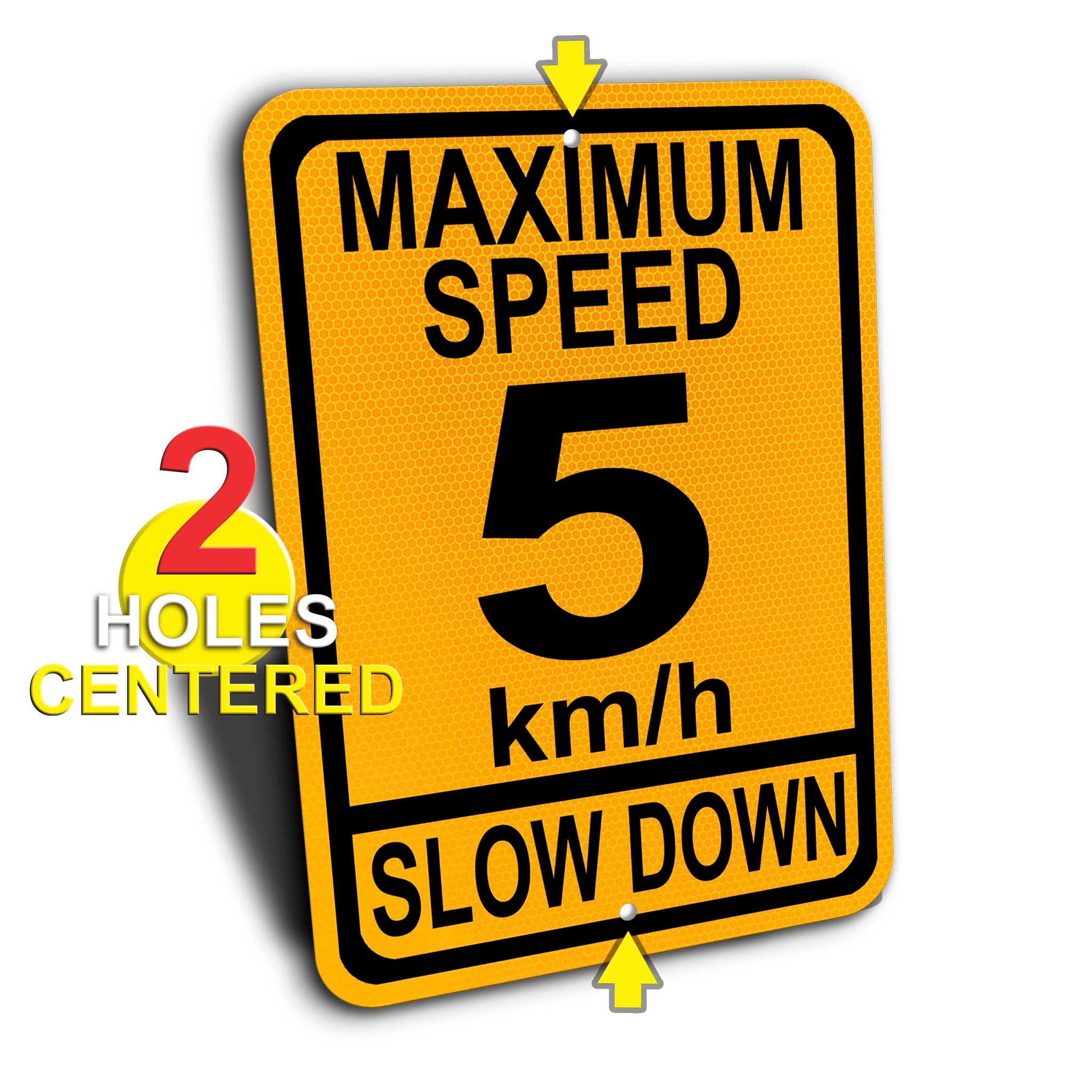 Maximum Speed 5 Km/h Slow Down Sign – WAKE UP SIGNS