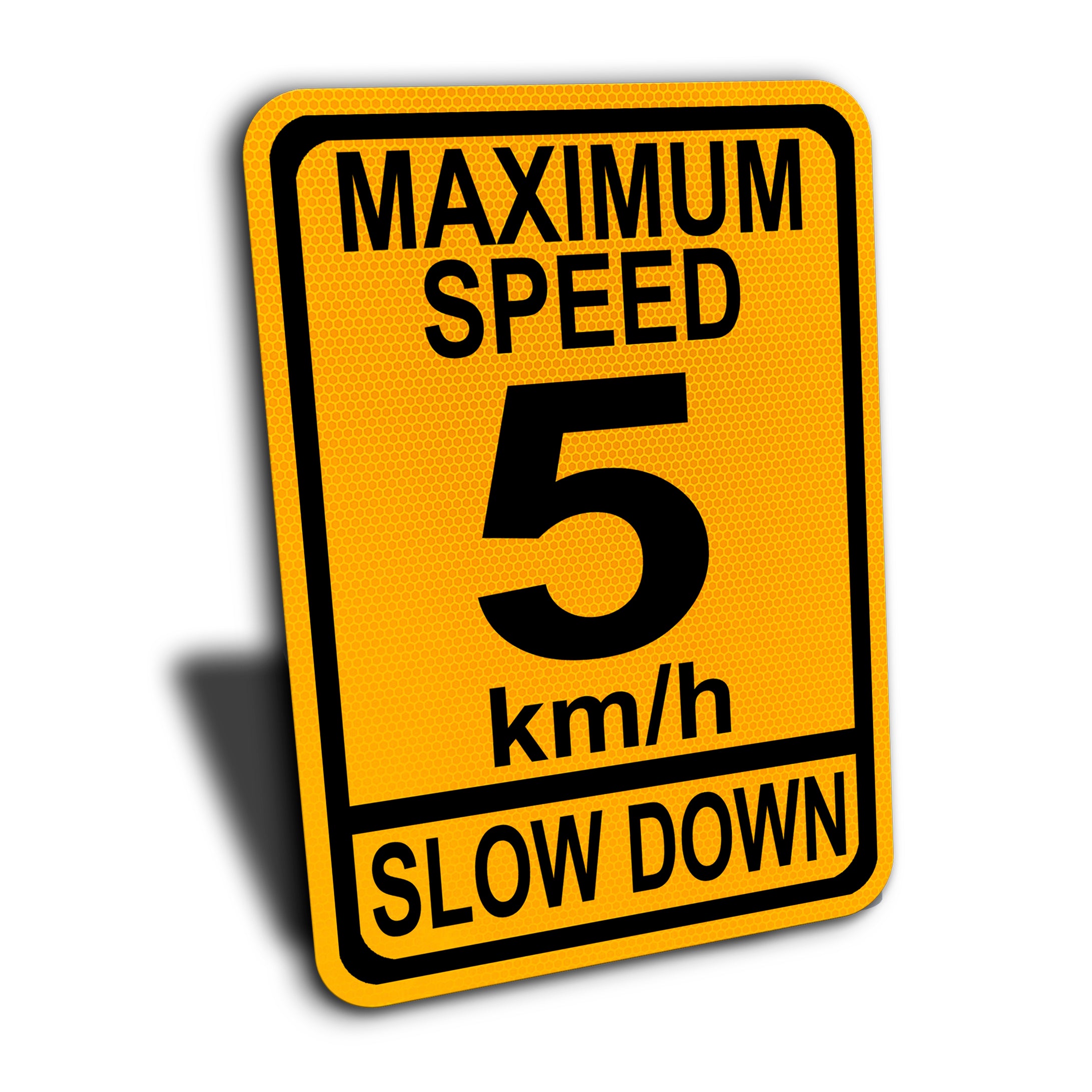 Maximum Speed 5 Km/h Slow Down Sign – WAKE UP SIGNS